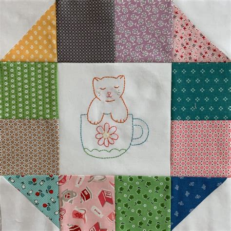 Teacup Critters Block Of The Month Block 1 Days Filled With Joy
