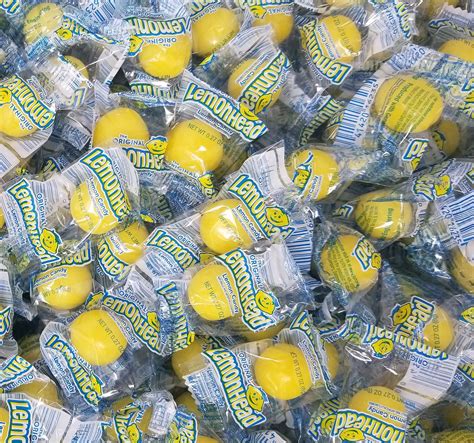 Lemonhead Original Chewy Candy Sweet Lemon Individually Wrapped 2 Pounds Bulk Pack