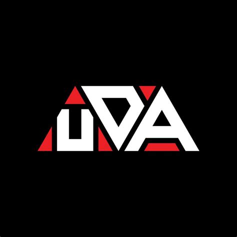 Uda Triangle Letter Logo Design With Triangle Shape Uda Triangle Logo