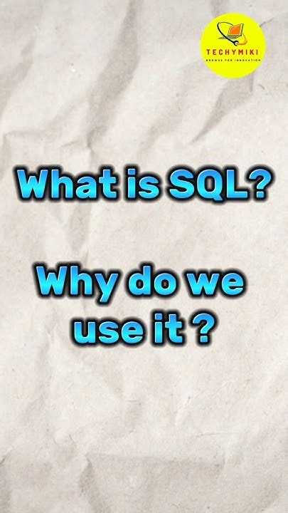 What Is Sql In Telugu Sql Tutorial For Freshers By Techymiki Sql Facts Programming Youtube
