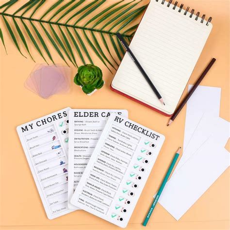 할 일 목록 체크리스트 보드 다용도 드라이 지우기 보드 분리형 양식 할 일 목록 메모장 항목 확인 및 좋은 습관 형성 프레젠테이션 용품