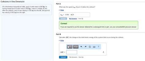 Solved On A Frictionless Horizontal Air Table Puck A With