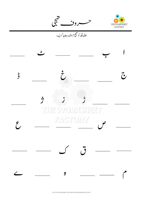 How To Teach Urdu Alphabet Printable Urdu Alphabet Sheet Urdu