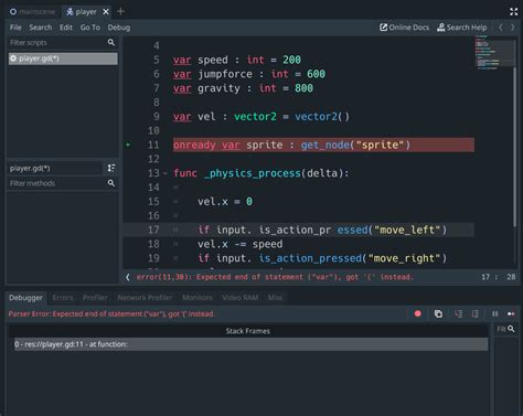Whats A Parser Error Rgodot