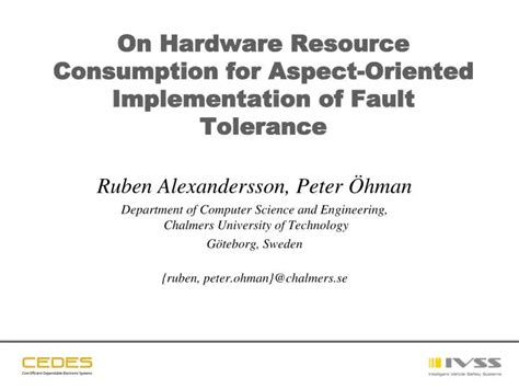 ppt on hardware resource consumption for aspect oriented implementation of fault tolerance