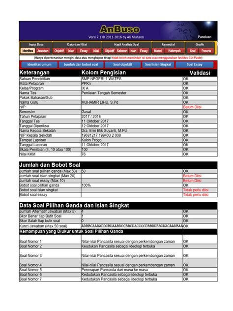Analisis Uts Kelas A Pdf