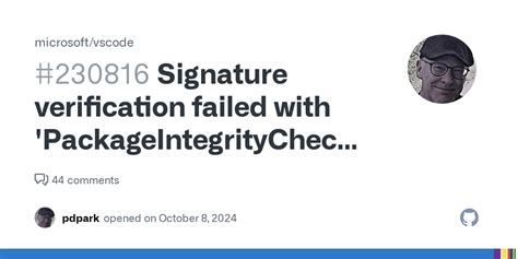 Signature Verification Failed With Packageintegritycheckfailed Error