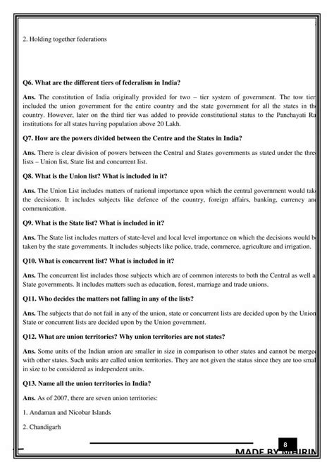 Cbse Class 10 Civics Notes Notes Learnpick India