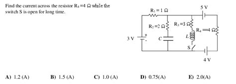 Solved Find the current across the resistor R4 4Ω while the Chegg com