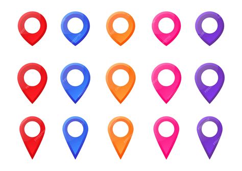 premium vector set colorful map pointer location pin icon marker