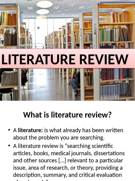 Research Lec 6 Part One Literature Review One Pdf