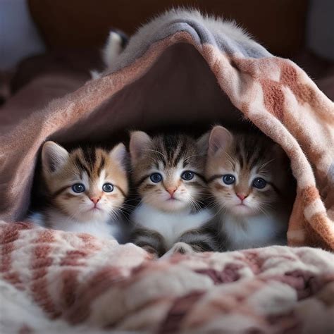 Premium Ai Image A Group Of Adorable Kittens Cuddled Up Together In A