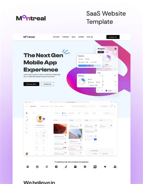 Montreal Saas Html5 Responsive Website Template