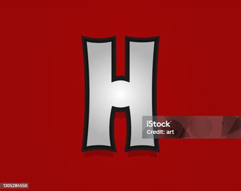 H 편지 록 Amp 롤 글꼴 클래식 복고풍 빈티지 1970 년대 디자인 록 음악 포스터 빈티지 레이블 등을위한 벡터 글꼴 1950 1959 년에 대한 스톡 벡터 아트 및