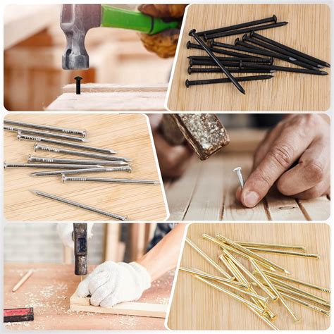 5 Sizes Gold Hardware Nails Assortment Kit Picture