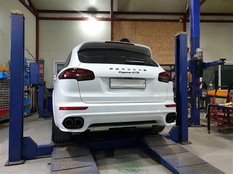 제이프로젝트 포르쉐 카이엔 Gts 커스텀 Jsr 가변배기 순정 가변밸비 및 순정 머플러팁을 그대로