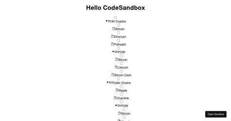 React Folder Tree Forked Codesandbox