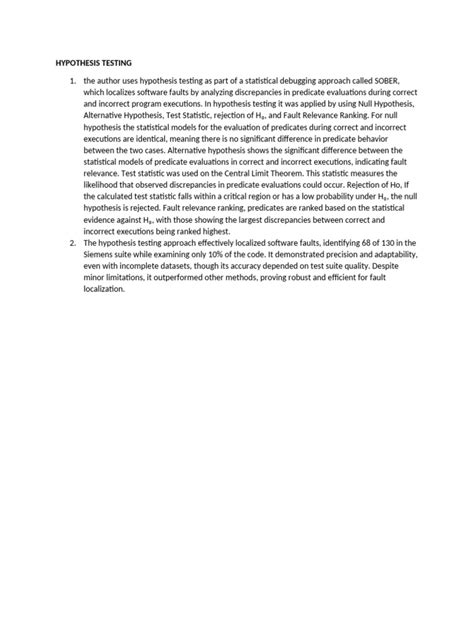 hypothesis testing pdf