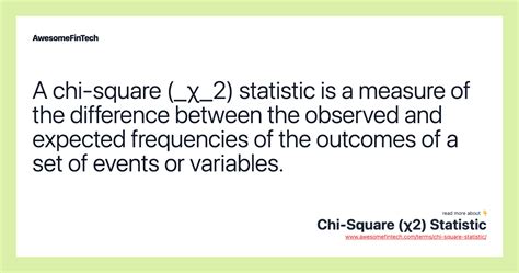 Chi Square χ2 Statistic Awesomefintech Blog