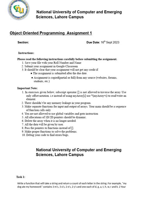 Oop Assignment 1 Pdf Parameter Computer Programming Pointer