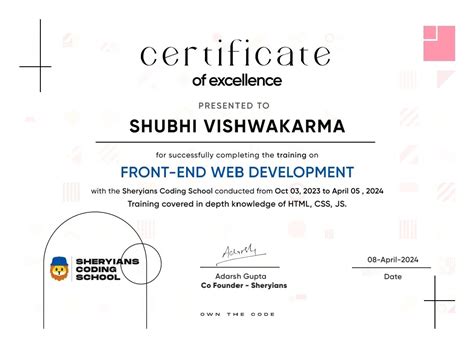 Shubhi Vishwakarma On Linkedin Frontenddevelopment Webdevelopment Sheryianscodingschool