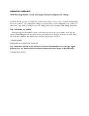 Network Security Experiment 1 Docx LABORATORY EXPERIMENT 1 TITLE Accessing The ASA Console