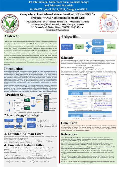 Pdf Comparison Of Event Based State Estimation Ukf And Ekf For Practical Wams Applications In