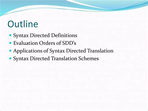 Chapter5syntaxdirectedtranslationppt Free Download