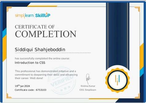 Siddiqui Shazeboddin On Linkedin Excited To Have Earned My Css Certification This Milestone