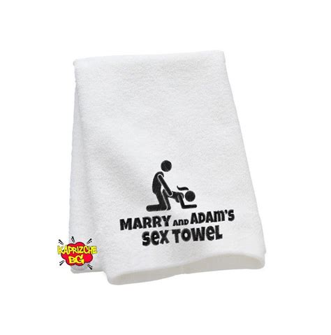 Personalized Sex Towel Wag Rag Towel Cum Rag Towel His And Hers Towel Sex Set Bachelor T