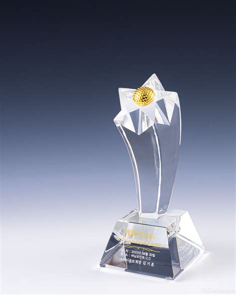 Sk259 크리스탈트로피 골프대회 우승트로피 기념패 제작