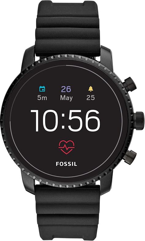 Fossil Mens Gen 4 Explorist Hr Stainless Steel Touchscreen Smartwatch