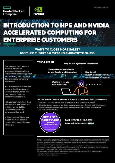 Introduction To HPE And NVIDIA Accelerated Computing For Enterprise Customers Consiliant
