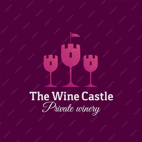 Premium Vector The Wine Castle Abstract Vector Sign Emblem Or Logo