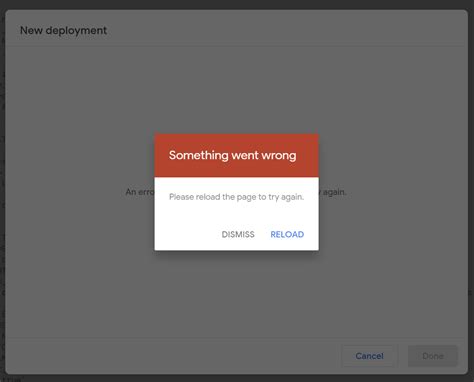 Google Apps Script How Do I Solve The Error When Attempting To Deploy A Webapp The First Time