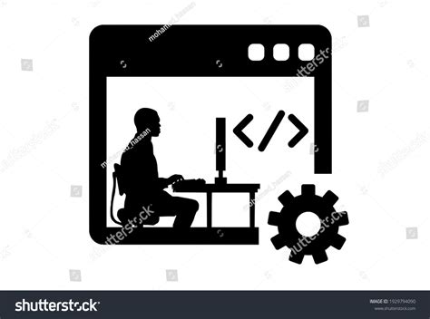 Silhouette Design Programming Coding Stock Illustration 1929794090 Shutterstock