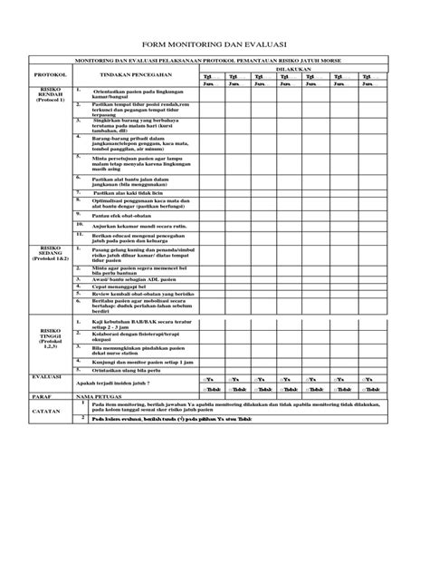 Form Monitoring Dan Evaluasi Pdf