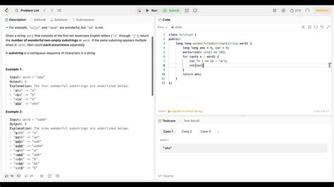 Leetcode Dcc Apr 2024 Day 30 1915 Number Of Wonderful Substrings Youtube