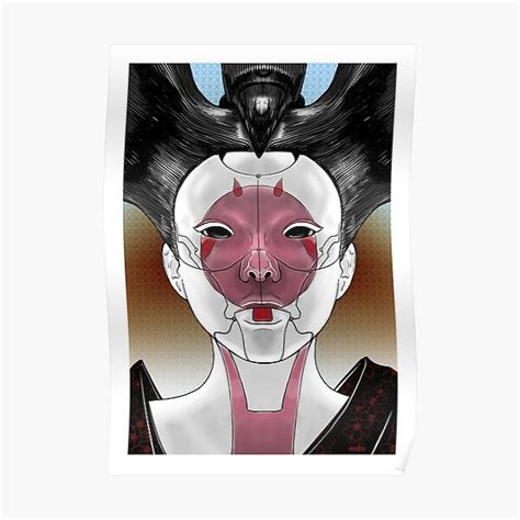 Ghost In The Shell Robot Geisha V Poster For Sale By Heavyvoodoo Redbubble