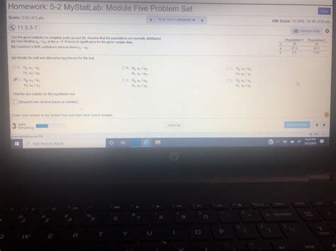 solved homework 5 2 mystatlab module five problem set