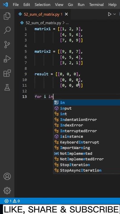 Calculate Sum Of Two Matrix In Python Youtube