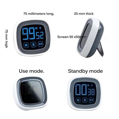 Aa Digital Kitchen Timer Touch Screen Led Display Vicedeal