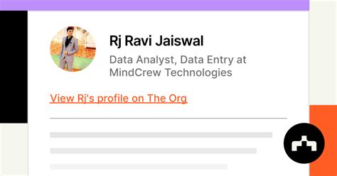 Rj Ravi Jaiswal Data Analyst Data Entry At Mindcrew Technologies