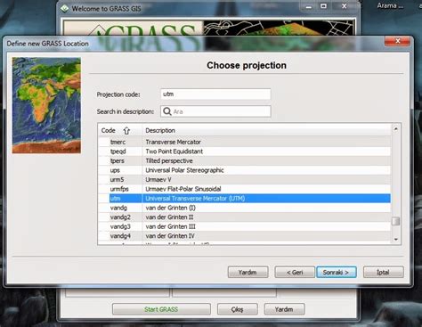 grass gis uygulamaları 1 lokasyon mapset hazırlama tabula rasa