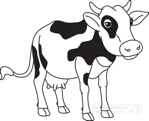 Cows And Cattle Clipart Cow Black White Outline