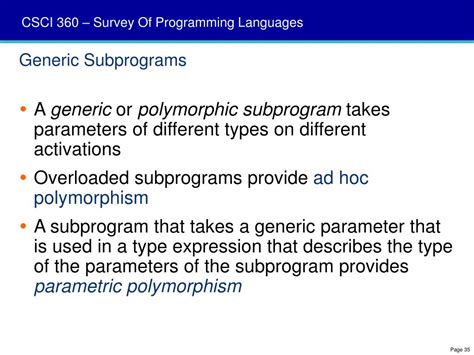 Ppt Csci 360 Survey Of Programming Languages Powerpoint Presentation Id481096