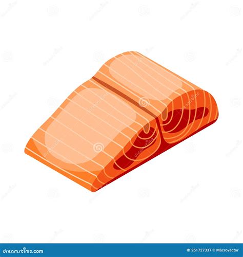 Salmon Isometric Icon Stock Vector Illustration Of Cuisine 261727337