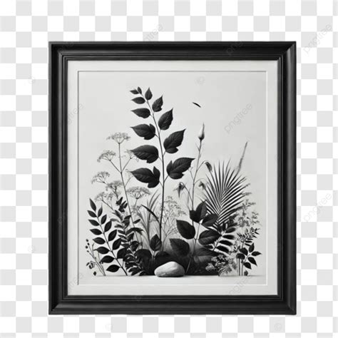 자연에서 영감을 받은 가정 장식과 고요한 인테리어 스타일을 위한 무성한 녹지를 갖춘 식물 액자 사진 D 식물 사진 식물 예술 자연에서 영감을 받은 장식 Png 일러스트