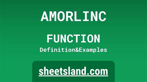 amorlinc function definition formula examples and usage