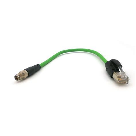 Profinet Cat 5e M8 Rj45 Connection Cable With Shielding For Ethernet Ethercat M8 Rj45 Male
